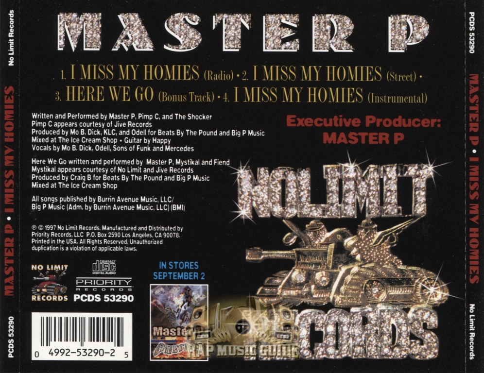 Master P - I Miss My Homies: CDs | Rap Music Guide Master P - I Miss My Homies: CDs | Rap Music Guide
