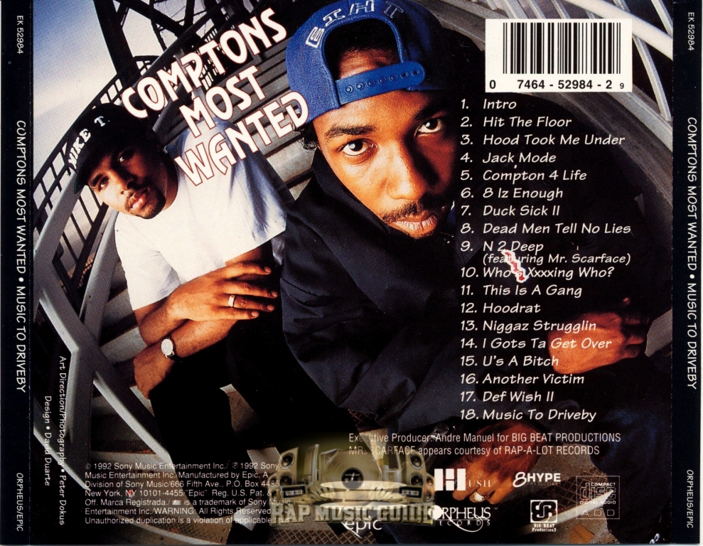 Comptons Most Wanted - Music To Driveby: 1st Press. CD | Rap Music Guide