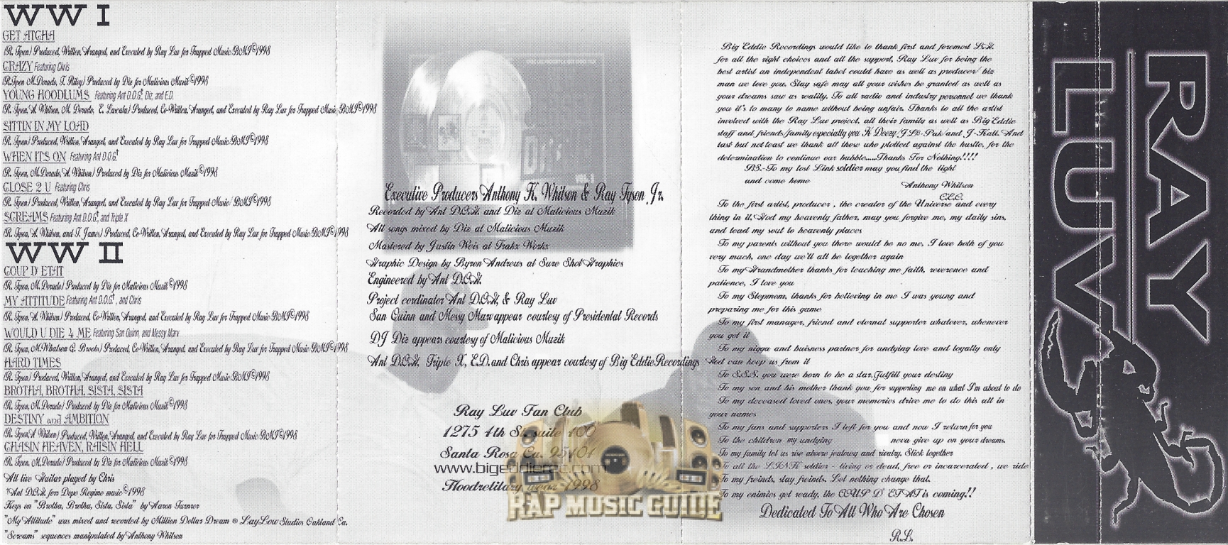 Ray Luv - Coup d'Etat: 1st Press. Cassette Tape | Rap Music Guide