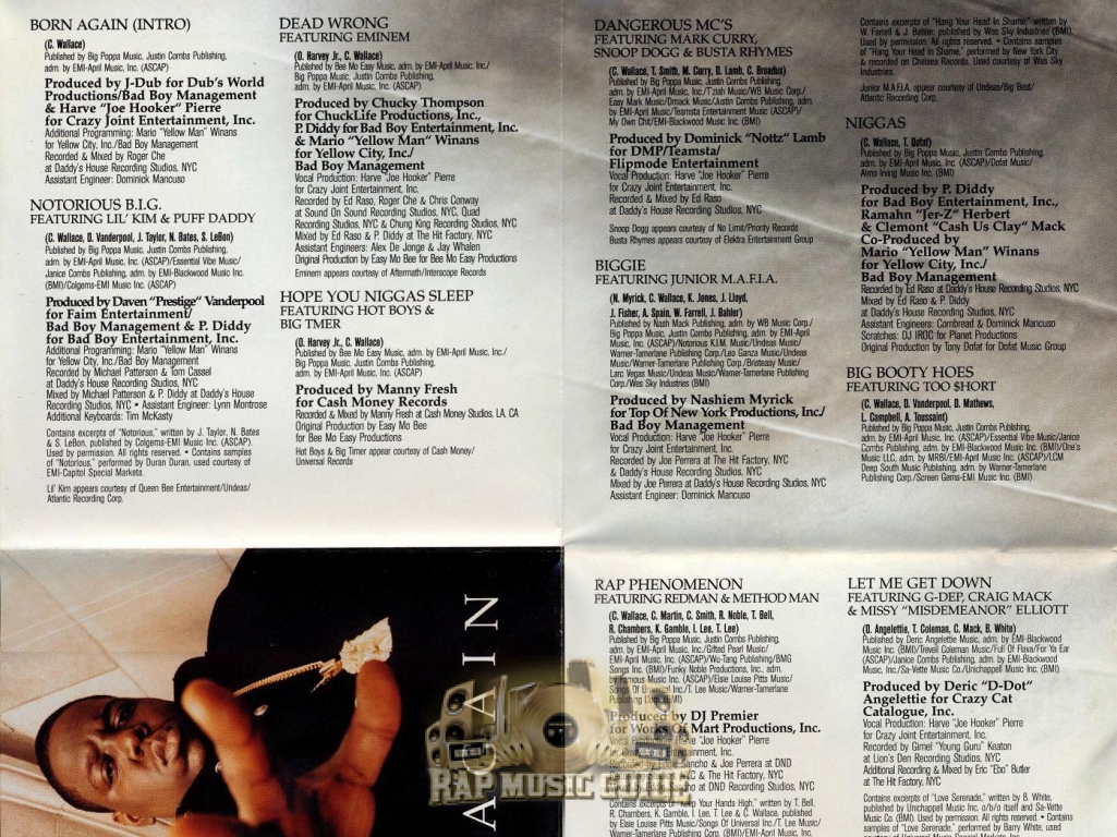 Notorious B.I.G. - Born Again: 1st Press. CD | Rap Music Guide