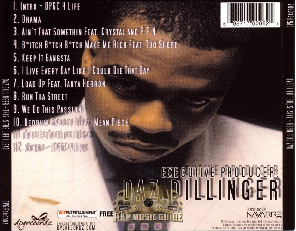 Daz Dillinger - This Is The Life I Lead: 1st Press. CD | Rap Music Guide