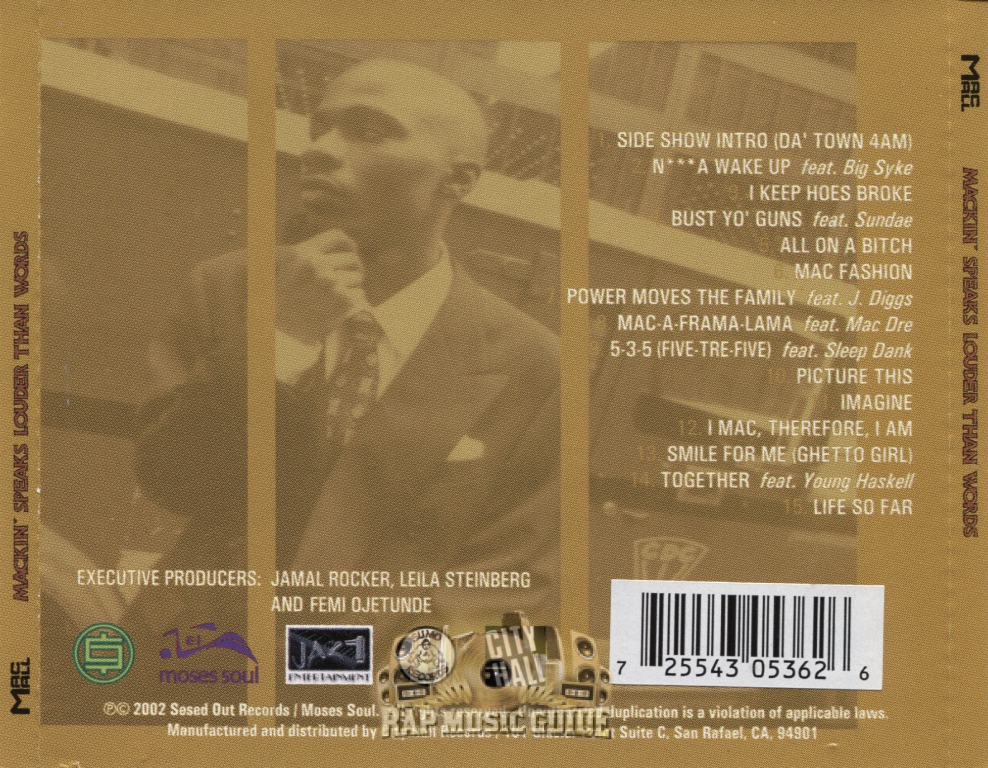 Mac Mall - Mackin' Speaks Louder Than Words: CD | Rap Music Guide