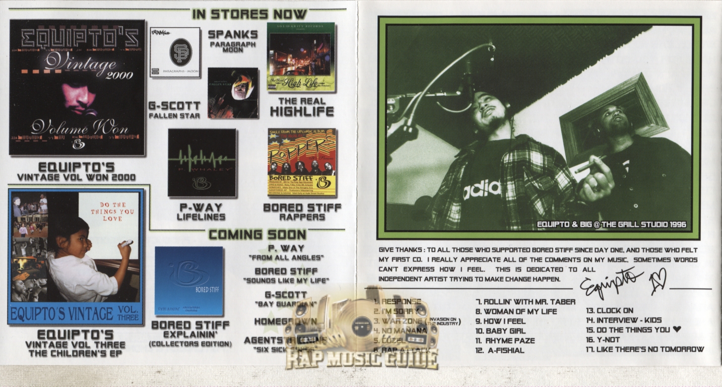 Equipto - Vintage Vol. II: Like There's No Tomorrow: CD | Rap Music Guide