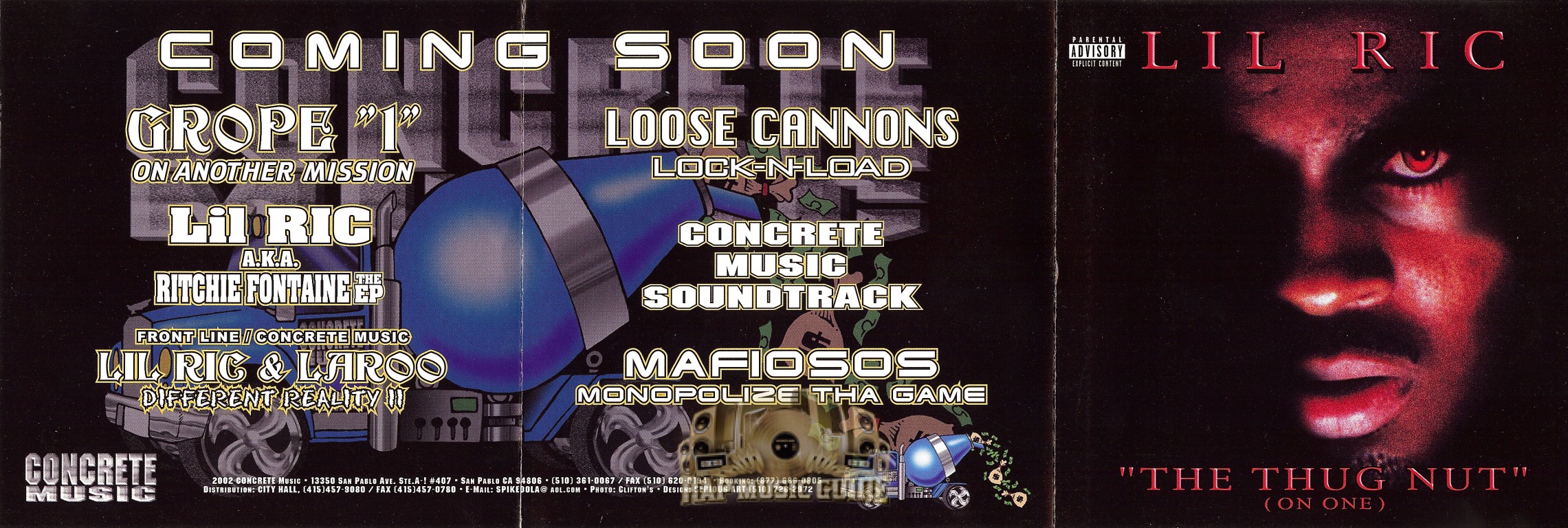 Lil Ric - The Thug Nut (On One): 1st Press. CD | Rap Music Guide