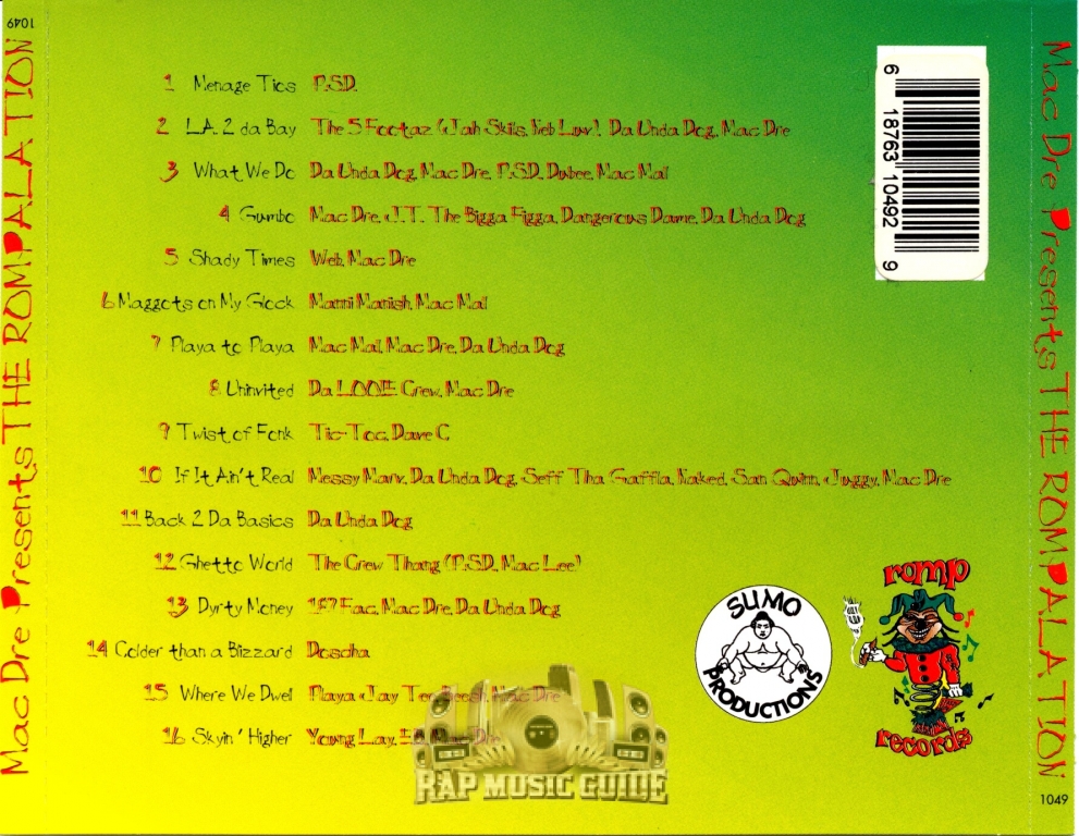 Mac Dre Presents - The Rompalation Vol. 1: 1st Press. CD | Rap Music Guide