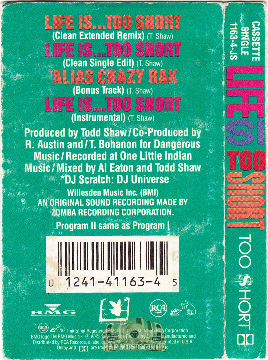 Too Short - Life Is...Too Short: Single. Cassette Tape | Rap Music Guide