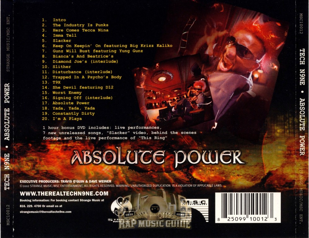 Tech N9ne - Absolute Power: CD | Rap Music Guide