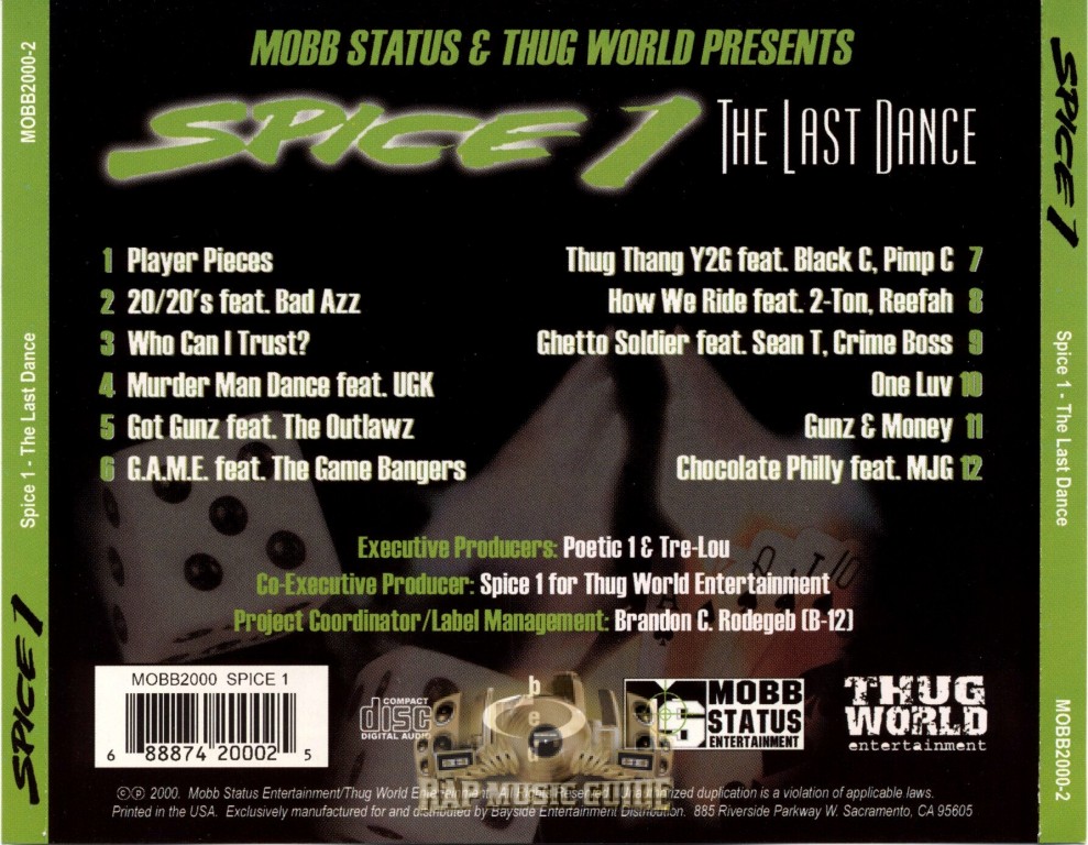 Spice 1 - The Last Dance: CD | Rap Music Guide