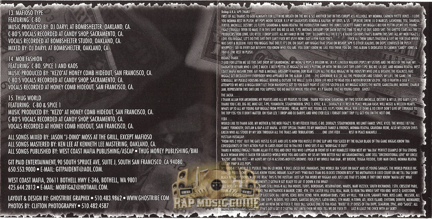 Mob Figaz - C-Bo's Mob Figaz: 1st Press. CD | Rap Music Guide