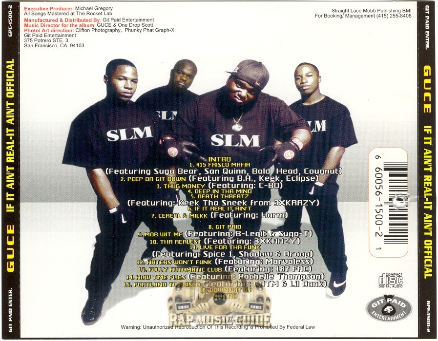 Guce - If It Ain't Real It Ain't Official: CD | Rap Music Guide