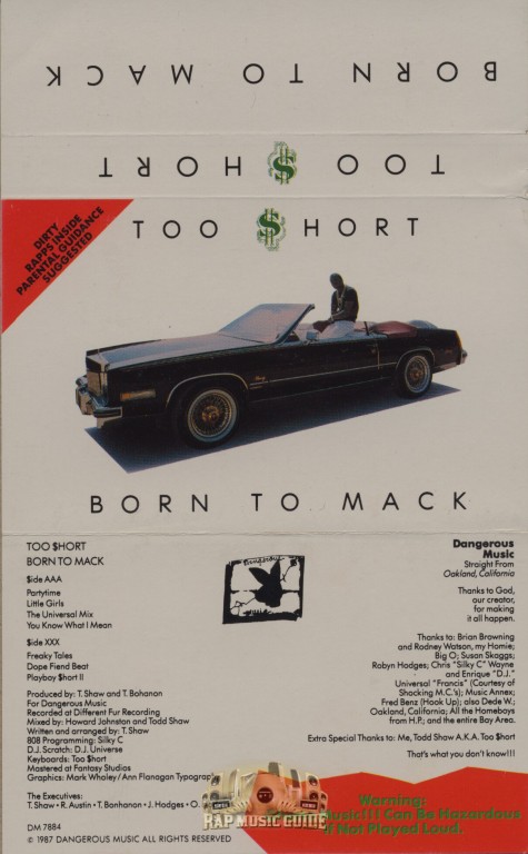 Too Short - Born To Mack: 1st Press. Cassette Tape | Rap Music Guide