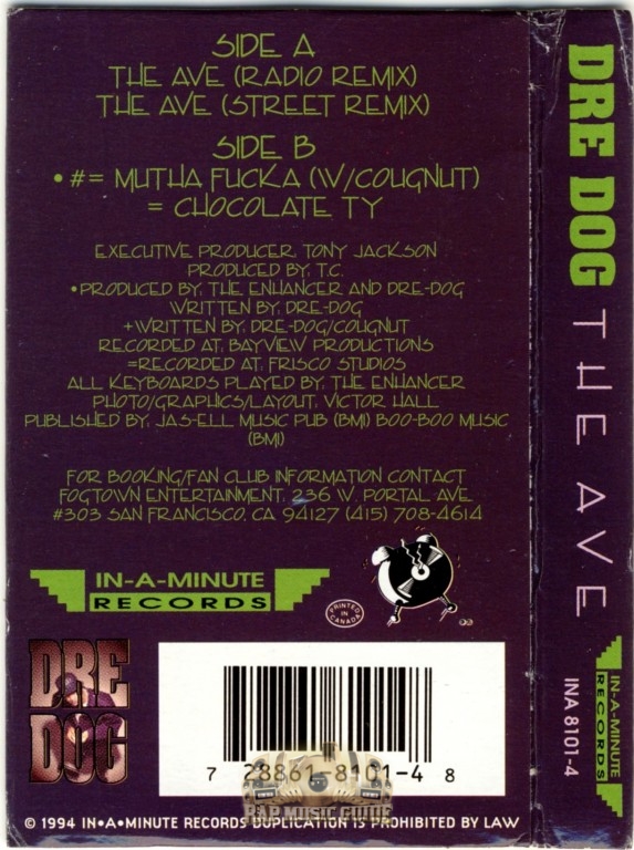 Dre Dog - The Ave: Single. Cassette Tape | Rap Music Guide