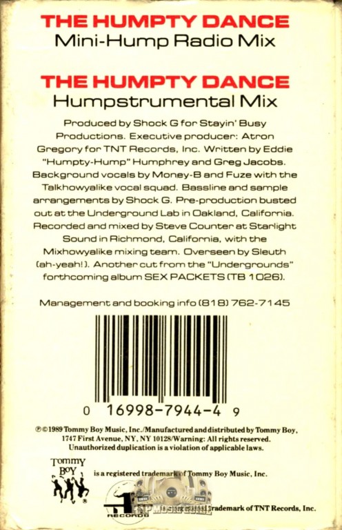 Digital Underground - The Humpty Dance: Single. Cassette Tape | Rap ...