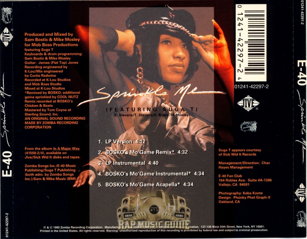 E-40 - Sprinkle Me: Single. CD | Rap Music Guide