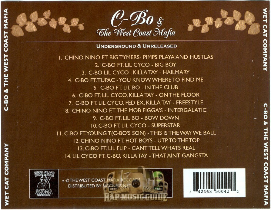 C-Bo & The West Coast Mafia - Underground & Unreleased: 1st Press. CD ...