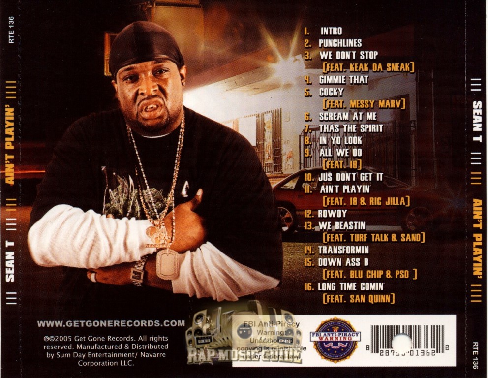 Sean T - Ain't Playin': CD | Rap Music Guide