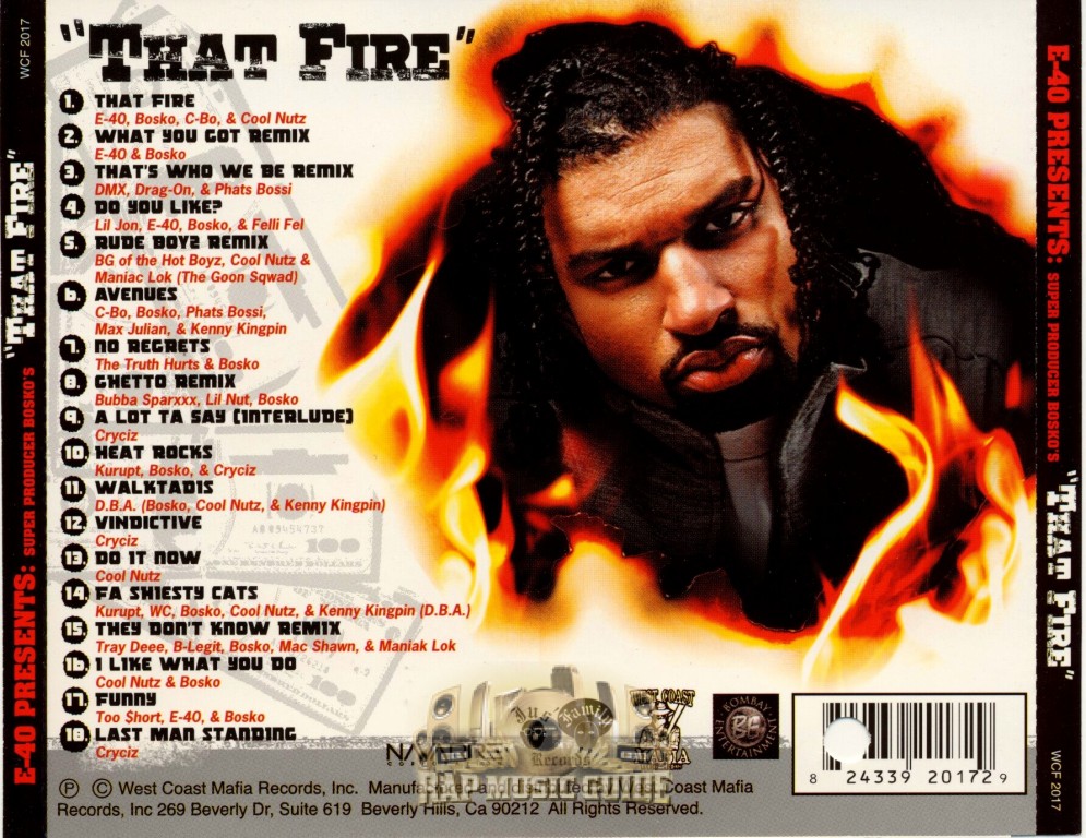 Bosko - That Fire: 1st Press. CD | Rap Music Guide