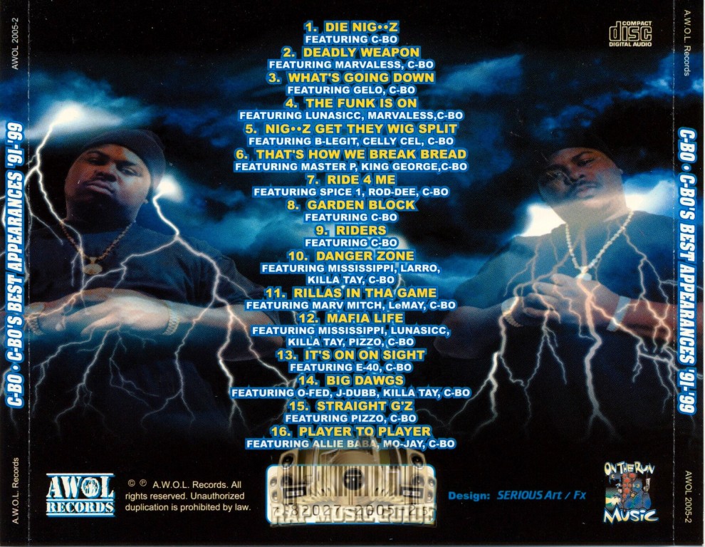 C-Bo - C-Bo's Appearances '91-'99: 1st Press. CD | Rap Music Guide