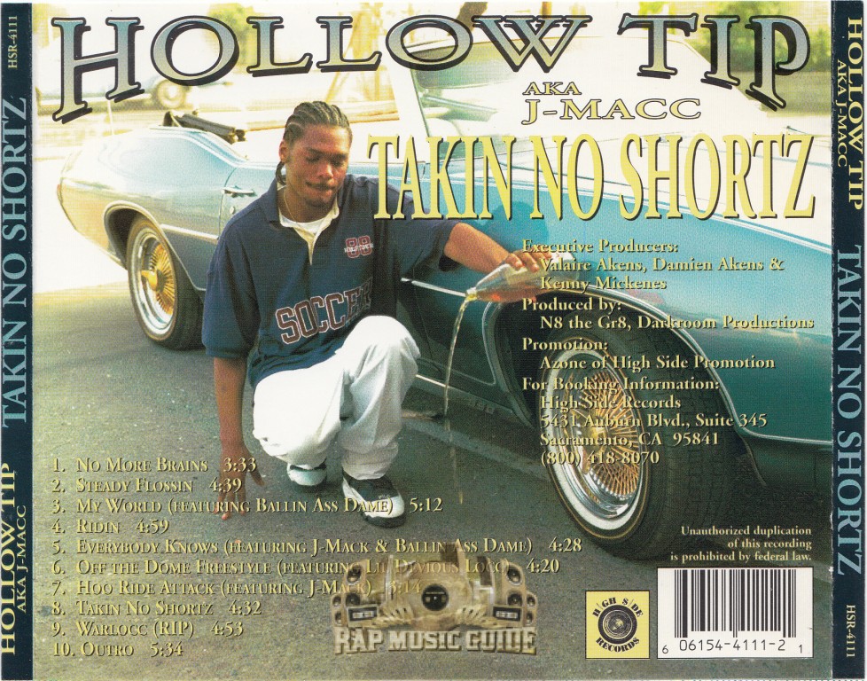 Hollow Tip - Takin No Shortz: 1st Press. CD | Rap Music Guide