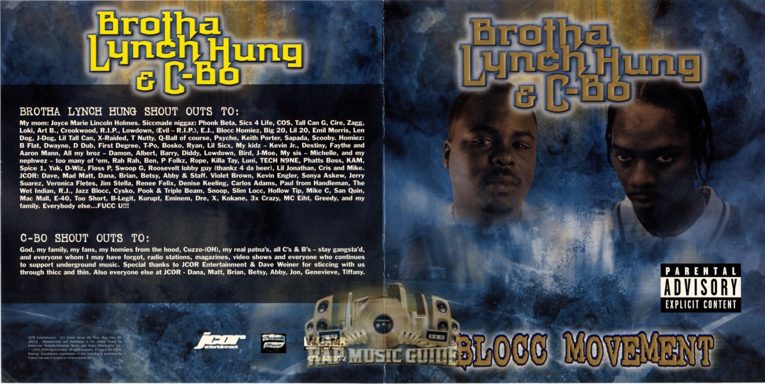 Brotha Lynch Hung & C-Bo - Blocc Movement: 1st Press. CD | Rap Music Guide